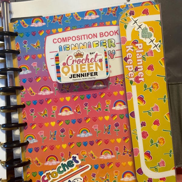 80’s Inspired Cover "planner Keeper" Style With Flap Enclosure for ...