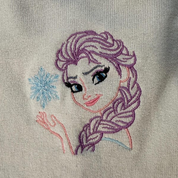 Princess Elsa, Frozen Inspired. Machine Embroidery Design File. Install ...