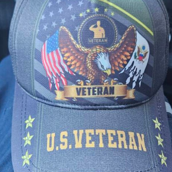 Military Caps for Men Proud US Veteran Dad Hat Military Hats Proudly ...