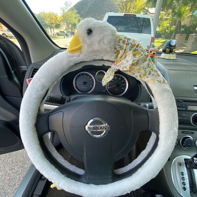 Steering Wheel Cover Cute Tulip Flower for Women, Kawaii Leaf Seat Belt ...