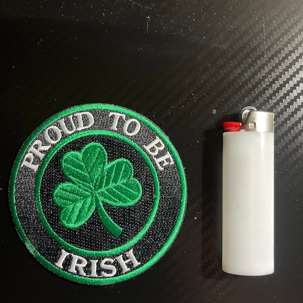 PROUD to Be IRISH Patch Embroidered Iron-on Applique Ireland Shamrock ...