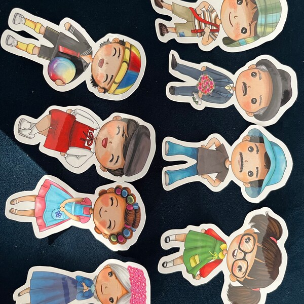 ONE Vinyl Sticker Set of 6 Different Images - Etsy