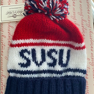 Personalized Hat, Custom Knit Hat, Personalized Knit Beanie, Giant ...