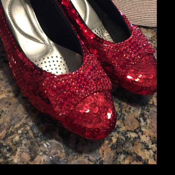 Return to Oz Inspired Swarovski Crystal Ruby Slippers - Etsy