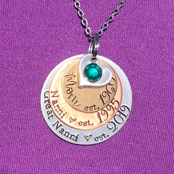 Personalized Stamped Great Grandma Keychain. Pregnancy Announcement for ...