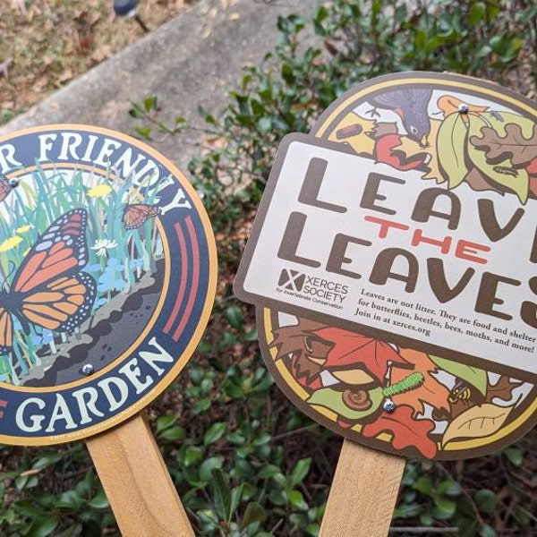 Leave the Leaves - Yard and Garden Sign for Xerces Society - Etsy
