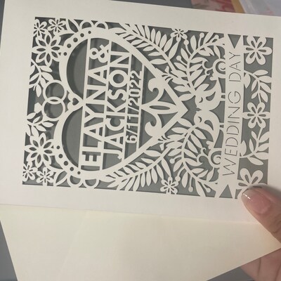 Personalized Wedding Card Custom Wedding Gift With Names and Date ...