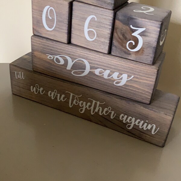Back Together Countdown, Long Distance Partner, Travelling Partner Gift ...