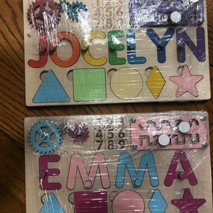 Personalized Name Puzzle With Pegs for Girls Busy Board for - Etsy