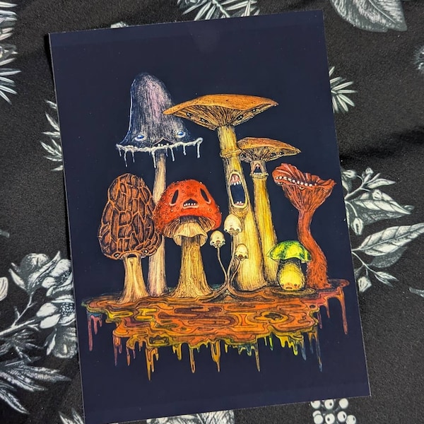 The Miserable Mushrooms, Spooky Mushrooms, Creepy Cottagecore, Macabre ...