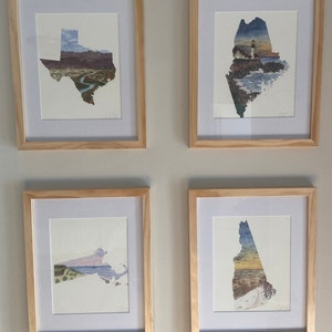 Watercolor State Bundle Packs, US State Paintings, State Collection ...