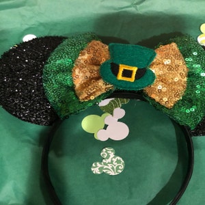 St. Patrick's Day Ears Leprechaun Minnie Mouse Ears Irish - Etsy