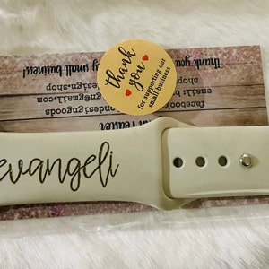 Custom Engraved Silicone Watch Band - Etsy