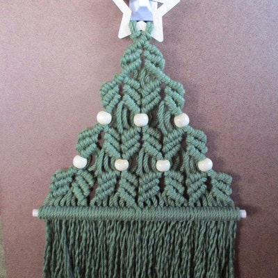 DIY KIT Macrame Christmas Tree Decoration, Beginner Craft KIT, Holiday ...