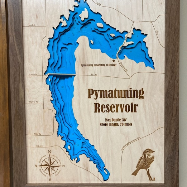 Custom Laser Engraved 3D Map - Etsy