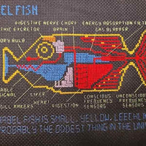 Babel Fish Cross Stitch Pattern Hitchhiker's Guide to the Galaxy - Etsy