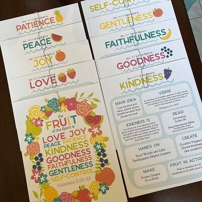PRINTABLE Fruit of the Spirit Bible Activity Pack Bible Activity Kids ...