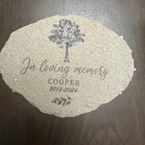 Any Message Engraved Memorial Stone, Personalized Garden Stone, Garden ...