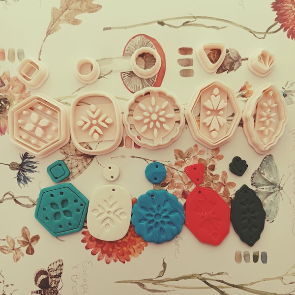 Boho Embossed Unique Cutter Sets (5 Sets)| Classic Dangle Earring ...