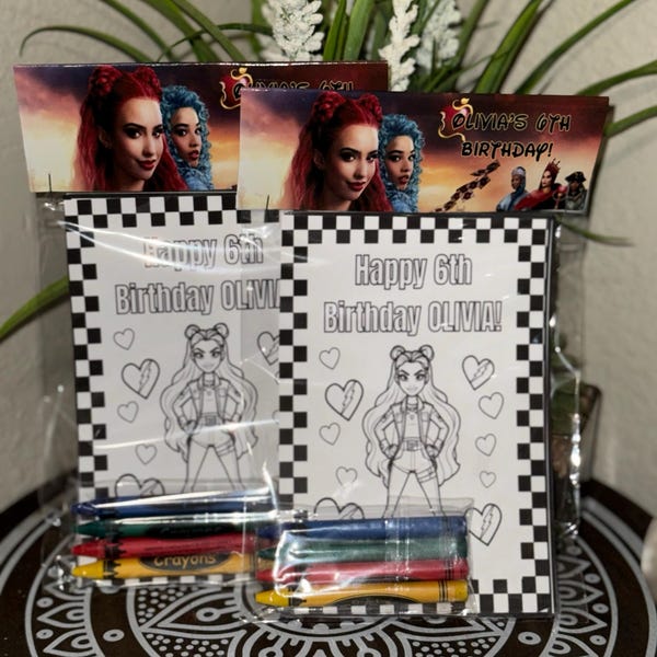 Rise of Red Coloring Pages, Descendants Color Sheets, Kids Party ...