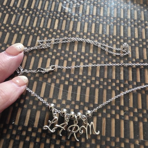 Small Sterling Silver Initials Charms,personalized Jewelry,sterling ...