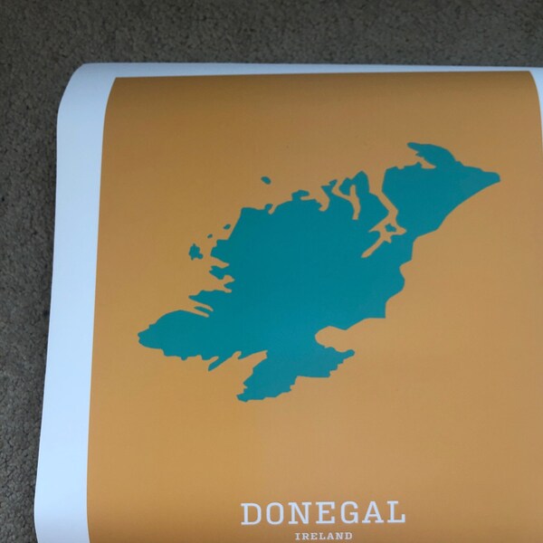 Donegal Map Print // Map of Donegal Print // Donegal Art Print ...