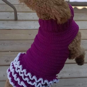 CROCHET PATTERN Velvet Pet Jumper Crochet Dog Sweater - Etsy