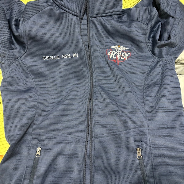 Nurse Practitioner Custom Embroidery Female Jacket. Female NP Fleece ...
