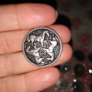 Metal Buttons Dull Silver Radial Lines Hole Buttons 11mm | Etsy