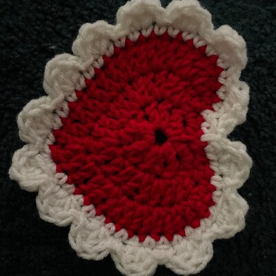 CROCHET PATTERN Easy Heart Coaster Crochet Pattern Cute Valentine's Day ...