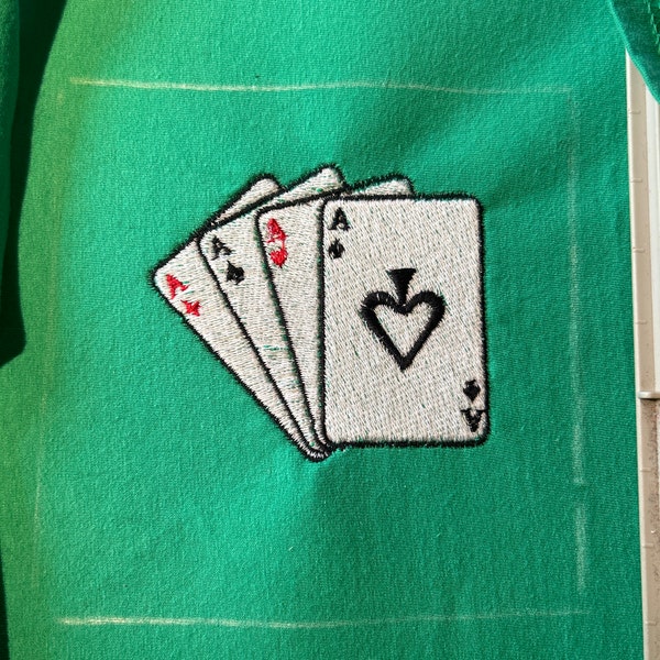 Four Aces - Machine Embroidery Design, Playing Cards Embroidery Pattern ...