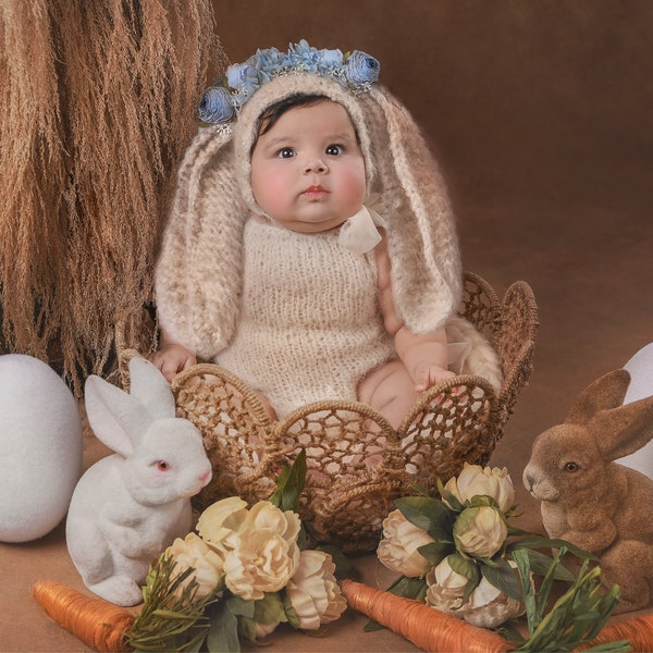 Little Mouse Mohair Bonnet and Short Pants - Handmade Newborn Mouse ...