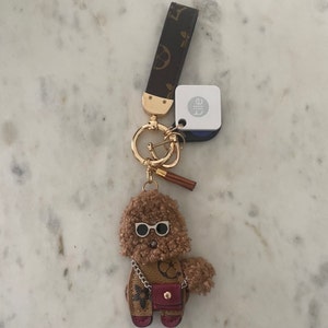 Cute Puddle Toy Puddle Teddy Bear Poodle Keychain Bag Charm | Etsy
