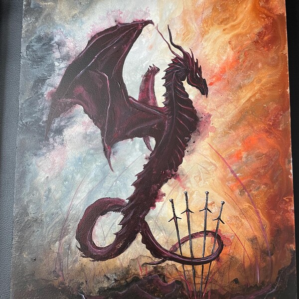 My Work is Done Here Original Painting Peaceful Hermit Gnome Goblin ...