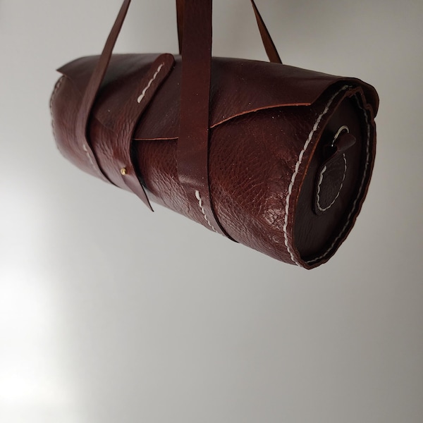 Round Leather Bag Pattern - Leather DIY - Pdf Download - Boules Bag ...