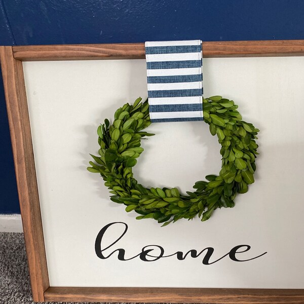 Wood Home Boxwood Wreath Farmhouse Sign - Etsy
