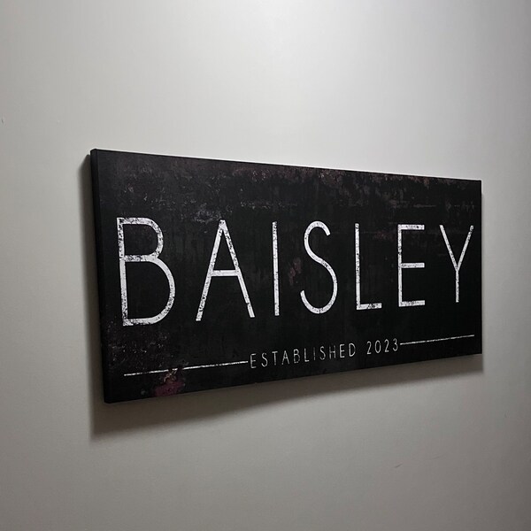Rustic Established Sign Custom Last Name Family Sign Modern Farmhouse ...