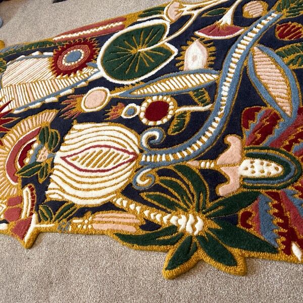 Oshak Hand Knotted Vintage Rug 4/22 Quality 100% Wool Natural Dying ...