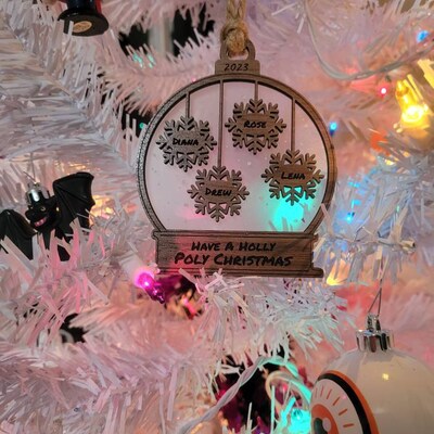 Personalized Polyamory Ornament Have a Holly Poly Christmas 2024 - Etsy