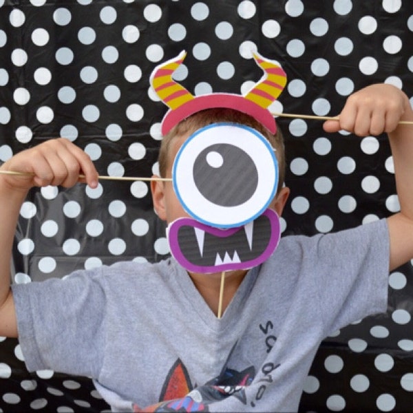 39 Hilarious INSTANT DOWNLOAD Monster Photo Booth Props Great for ...