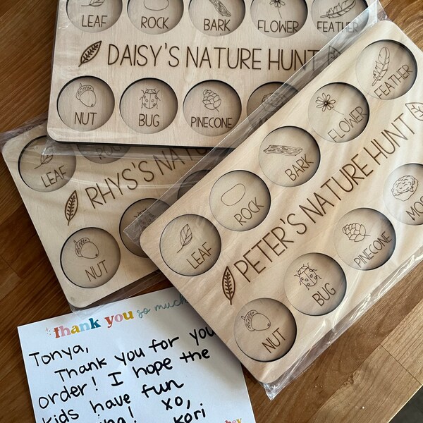 Custom Outdoor Learning Toy Nature Hunt Gift for Kids Outdoor Scavenger ...