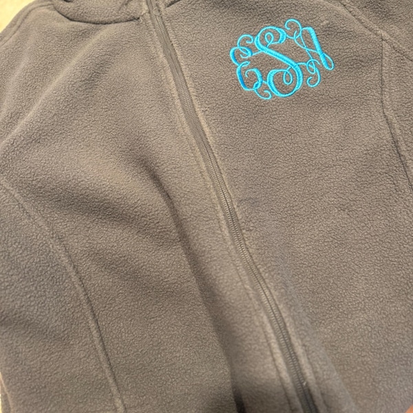 Monogrammed Fleece Jacket, Full Zip Womens Jacket, Christmas Gift for ...