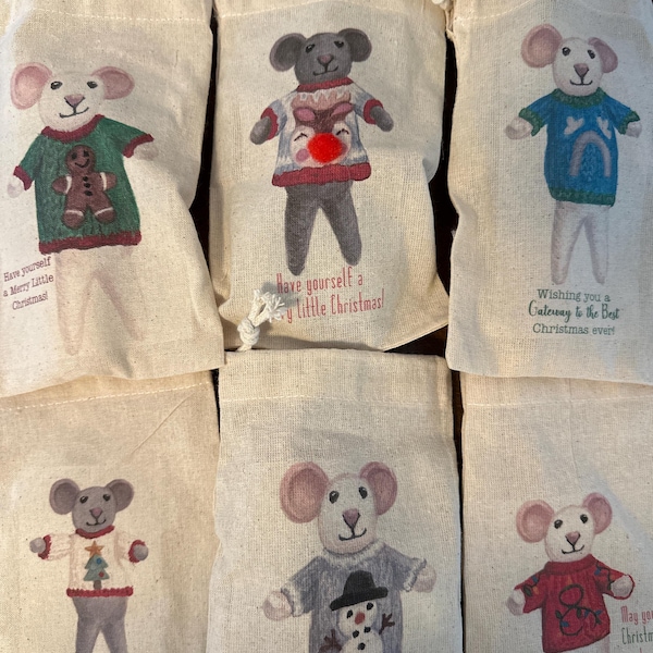 Ugly Sweater Mouse Ornaments | Christmas Mouse Felt Ornament | Felted ...