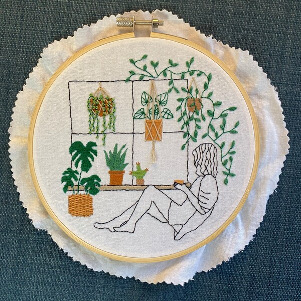 Blossom Embroidery Pattern Pdf-modern Beginner Spring Summer Tree Plant ...