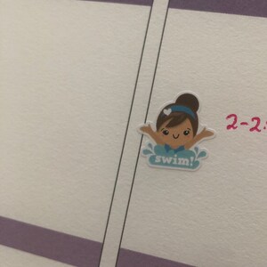 42 Cute Swim/swimming Girl Planner Stickers - Etsy