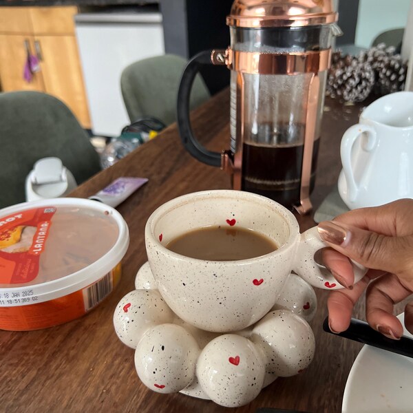 Ceramic Dancing Teapot / Teapot With Red Poopy Flower - Etsy