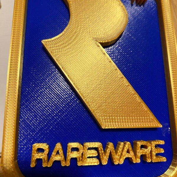 Revised* Rareware Video Game Logo Sign Decoration ~ 4.5x3in (videogame ...