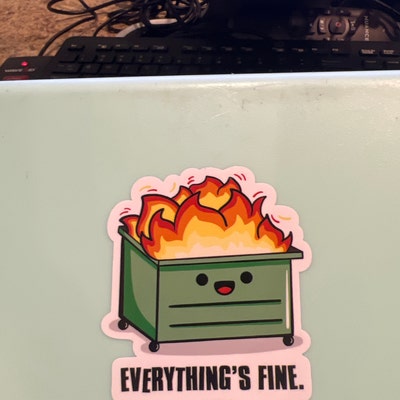 Cute Dumpster Fire Sticker - Etsy