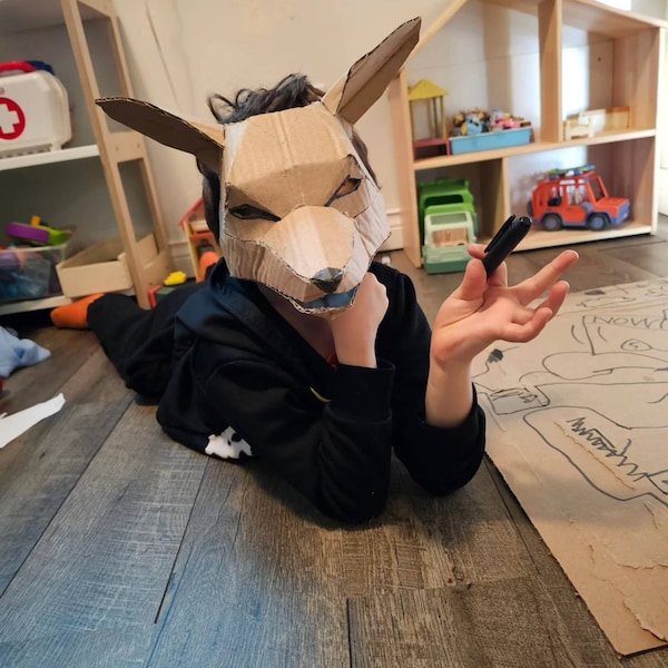 Red Fox Animal Mask - A4 & Letter Size Ready to Print PDF Template - Etsy