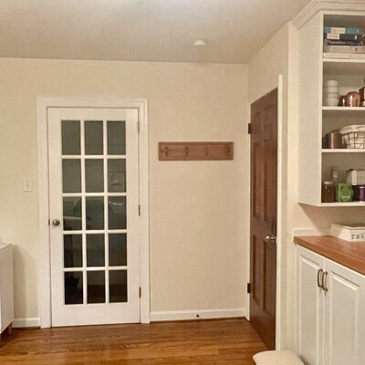 Live Edge Oak Horizontal Wine Rack, White Washed Oak, Wall Art, Custom ...